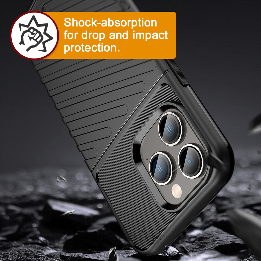 Flexi Thunder Shockproof Case for Apple iPhone 14 Pro Max (Black)