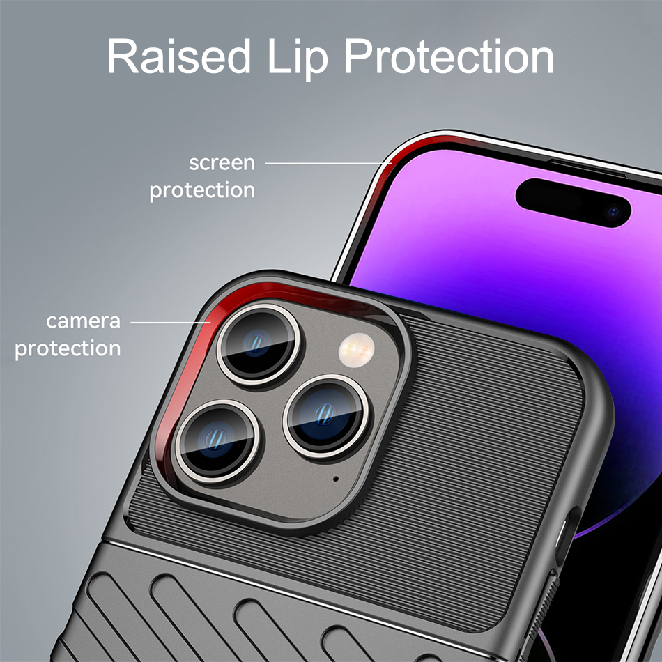 Flexi Thunder Shockproof Case for Apple iPhone 14 Pro Max (Black)