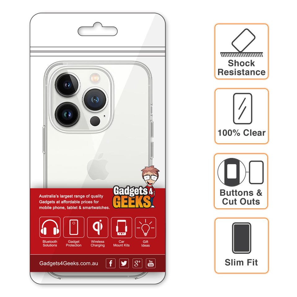 Hybrid Fusion Shockproof Case for Apple iPhone 14 Pro (Clear)