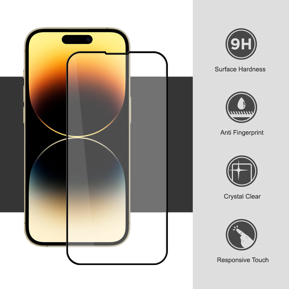 Full Tempered Glass Screen Protector for Apple iPhone 14 Pro