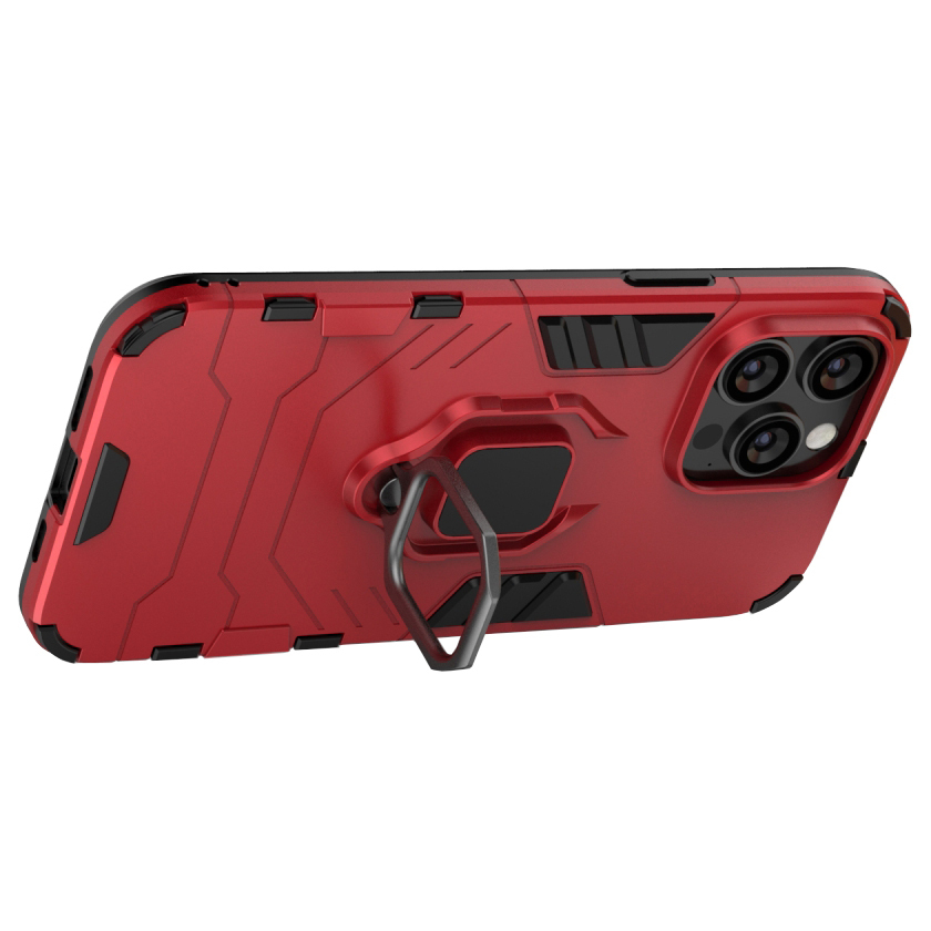 Slim Armour Case Finger Ring Holder for iPhone 14 Pro Max (Red)