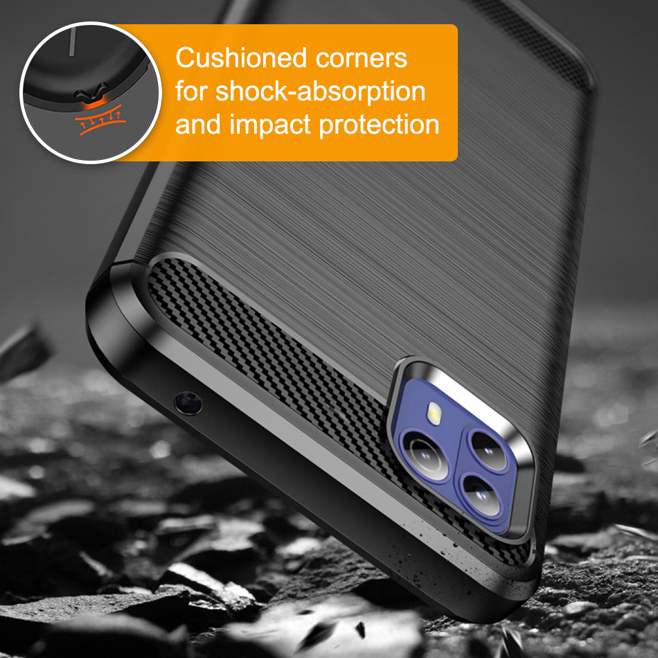 Flexi Slim Carbon Fibre Case for Motorola Moto G50 5G (Black)