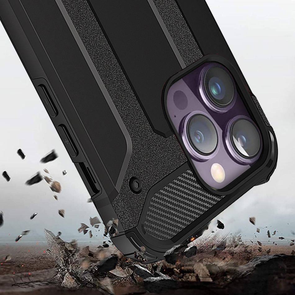 Military Defender Shockproof Case for iPhone 14 Pro Max (Black)