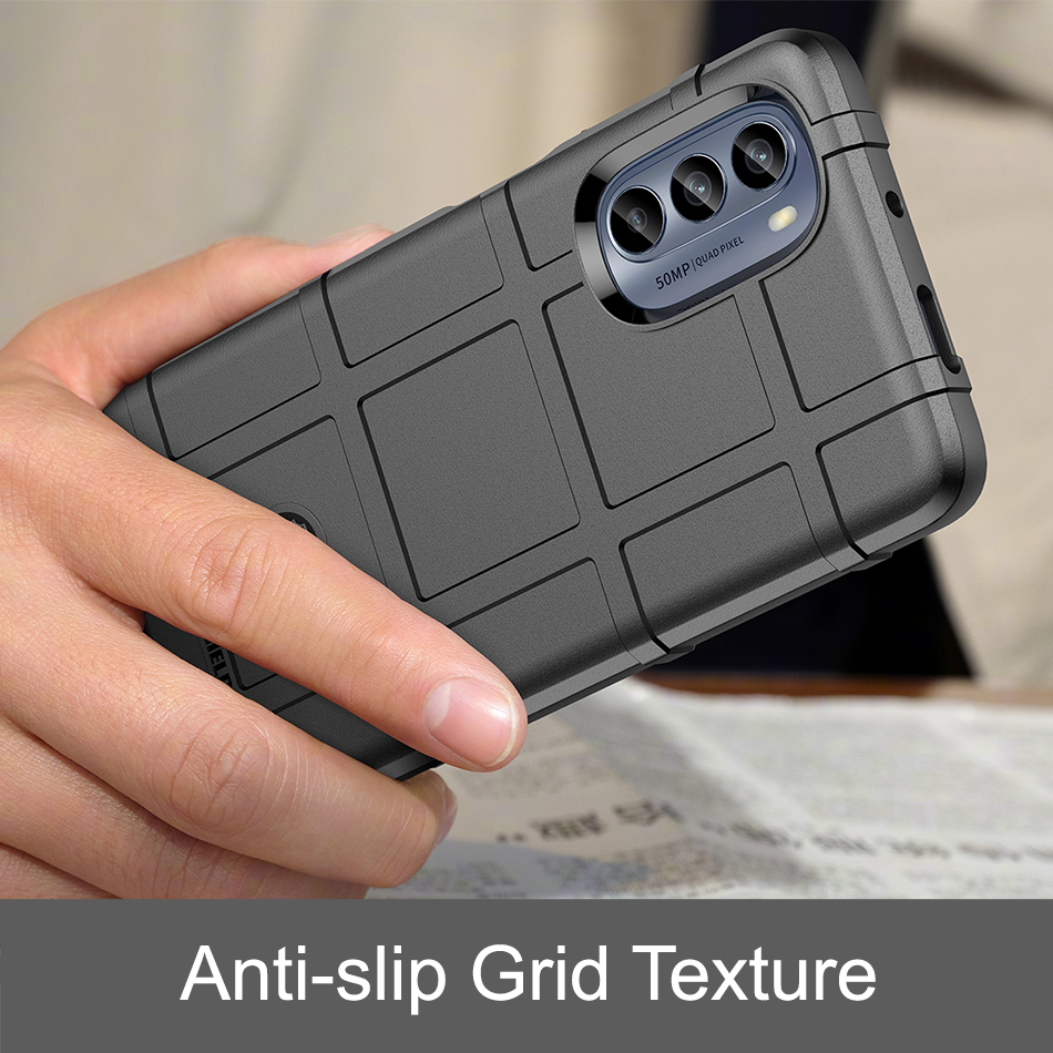 Anti-Shock Grid Texture Shockproof Case for Motorola Moto G62