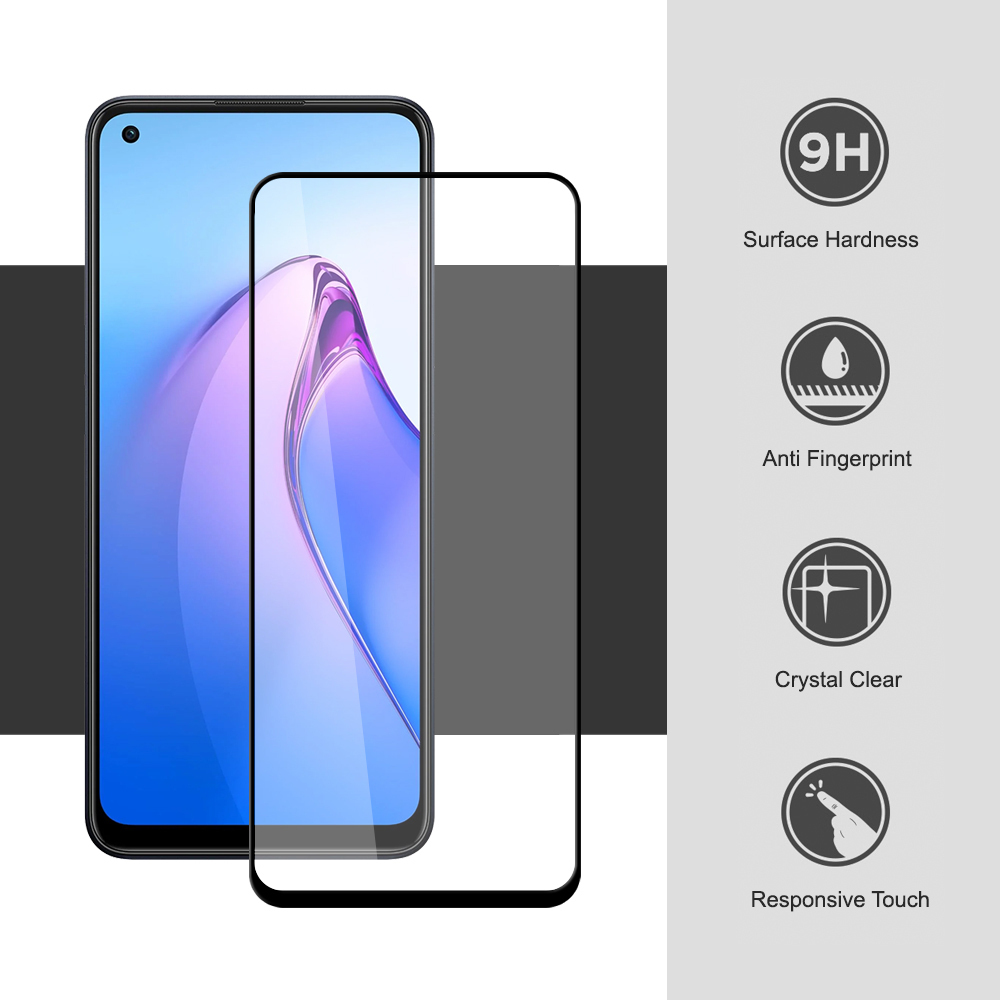 Full Coverage Tempered Glass Screen Protector for Oppo Reno8