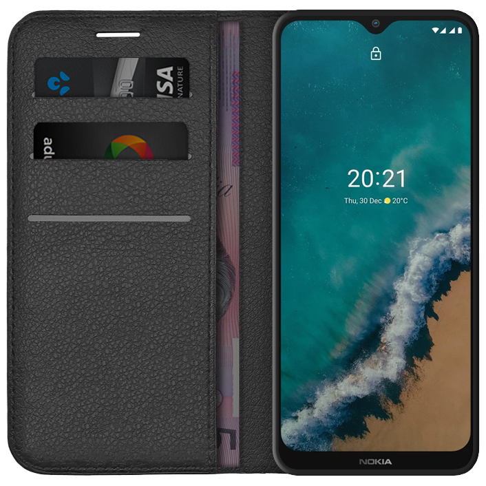 Leather Wallet Case for Nokia G50 5G (Black)