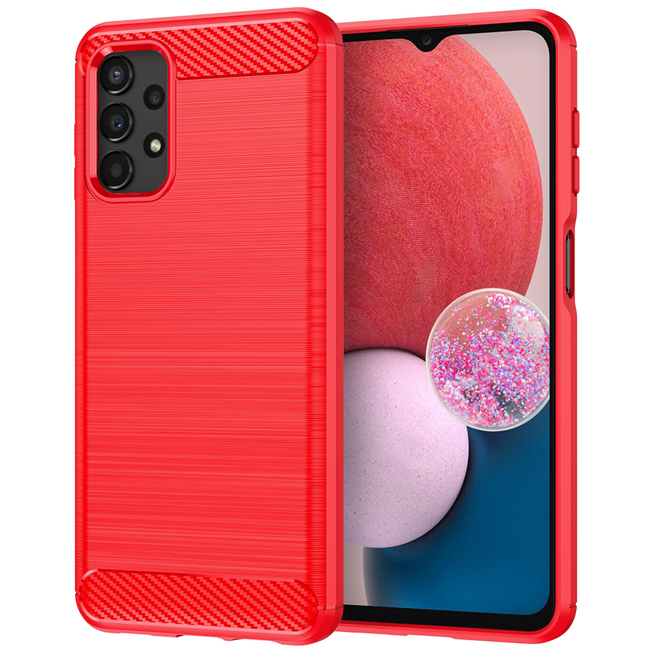 Flexi Carbon Fibre Case for Samsung Galaxy A13 4G / 5G (Red)