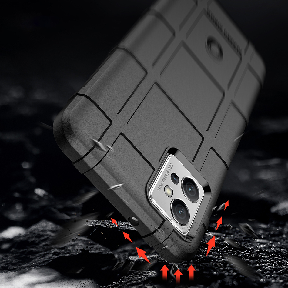 Grid Texture Shockproof Case for Motorola Moto G32 (Black)