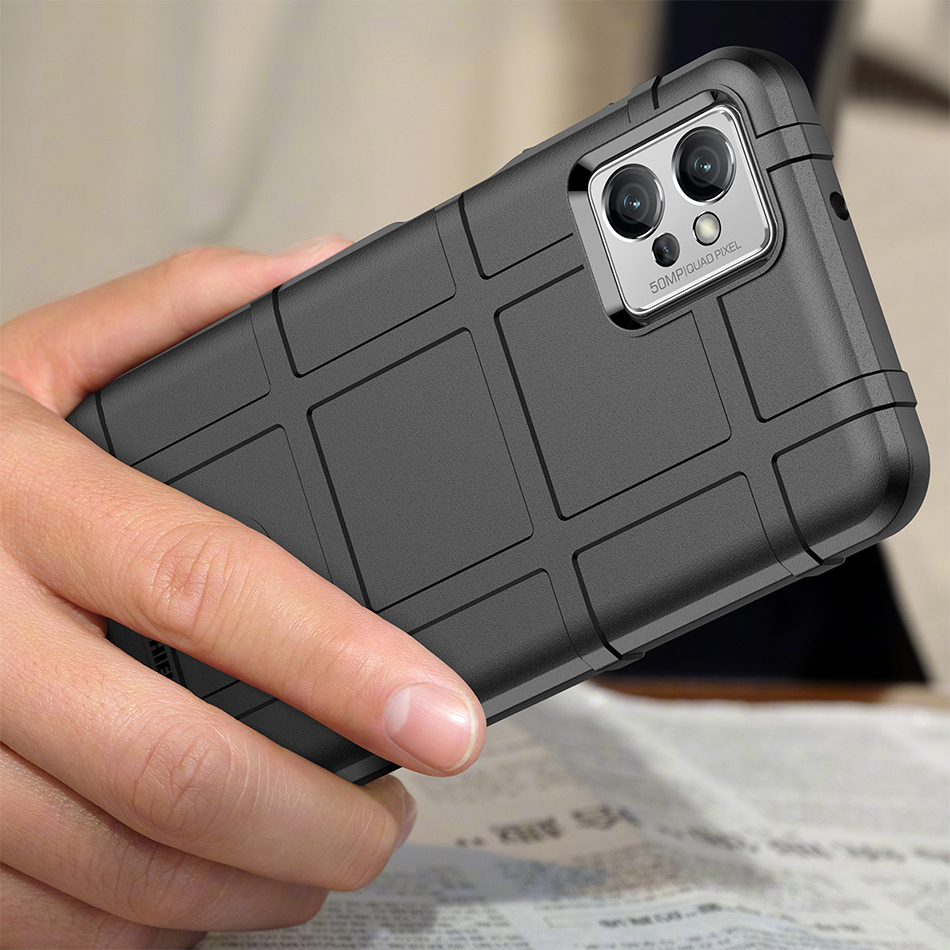 Grid Texture Shockproof Case for Motorola Moto G32 (Black)