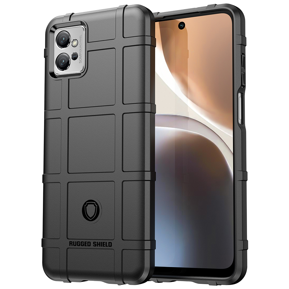 Grid Texture Shockproof Case for Motorola Moto G32 (Black)