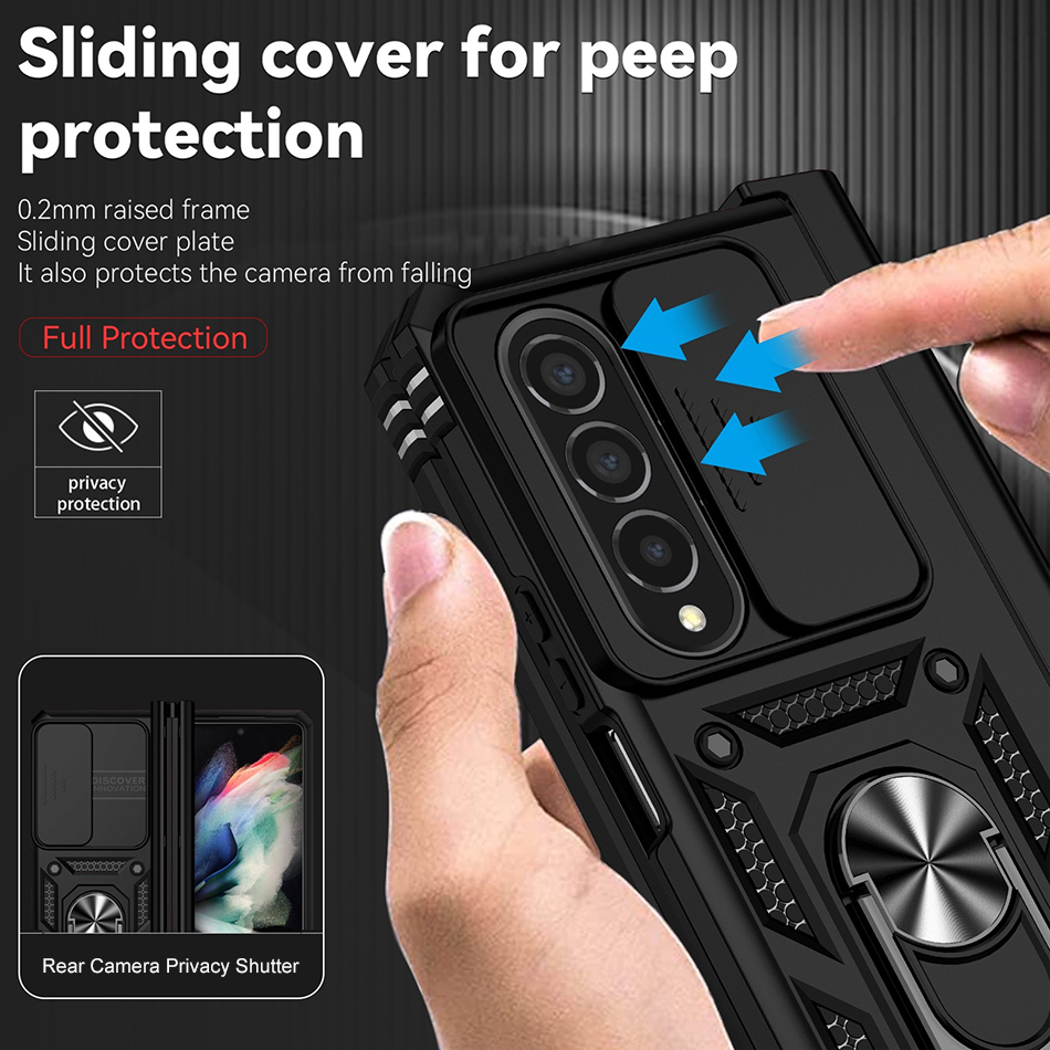 Slim Armour Shockproof Case for Samsung Galaxy Z Fold4 (Black)