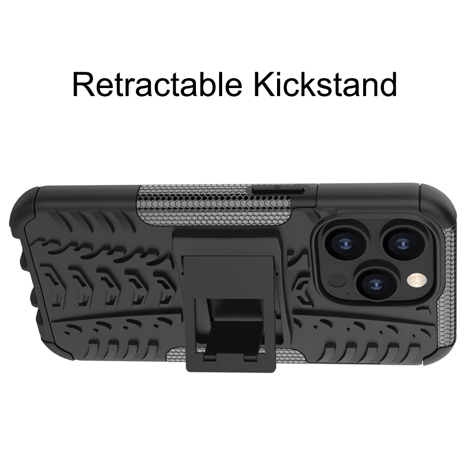 Dual Layer Rugged Tough Case for Apple iPhone 14 Pro (Black)