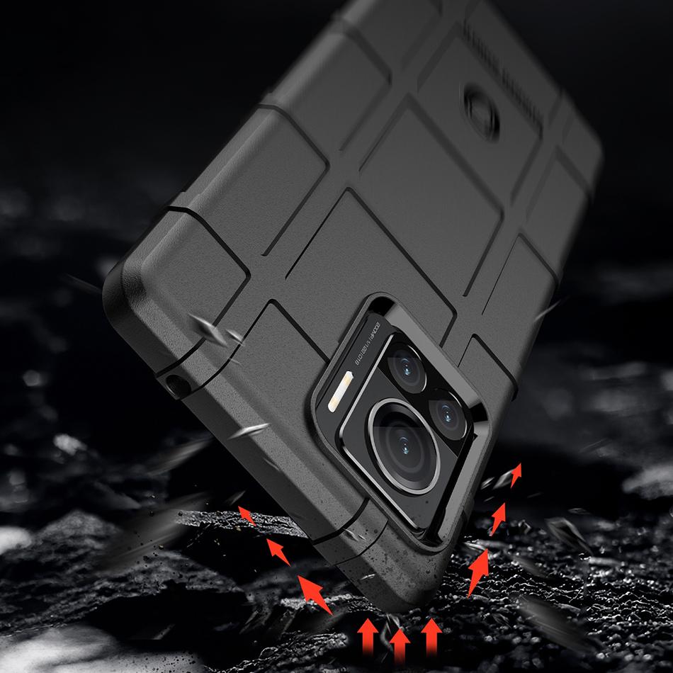 Grid Texture Shockproof Case for Motorola Edge 30 Ultra (Black)