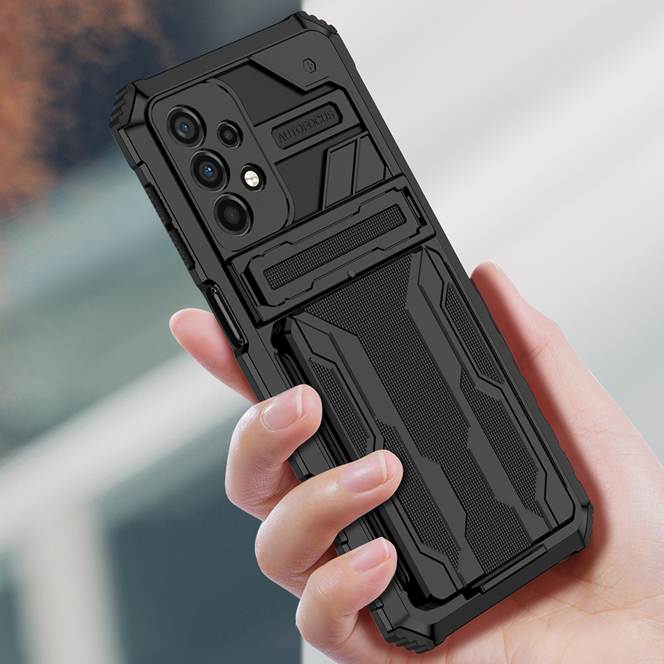 Tough Armour Slide Case Card Holder Stand for Samsung Galaxy A23