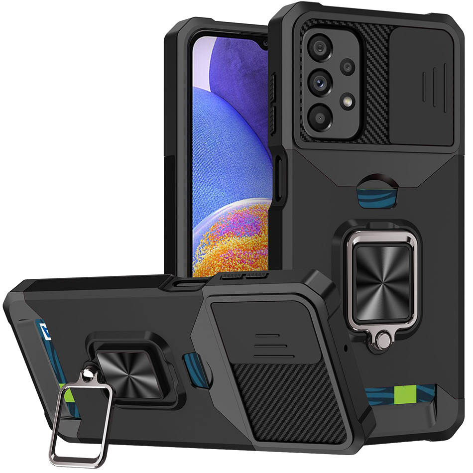 Tough Armour Slide Case Card Holder Stand for Samsung Galaxy A23