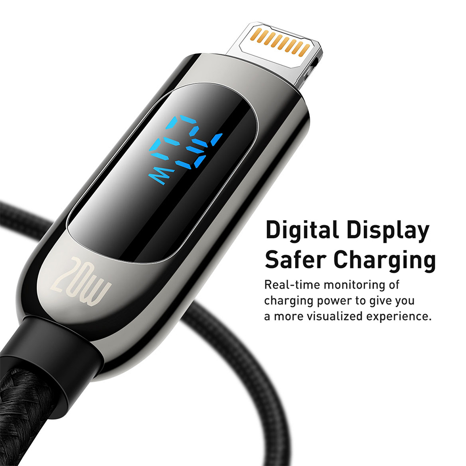 Baseus Power Display (20W) USB Type-C to Lightning Cable (1m)