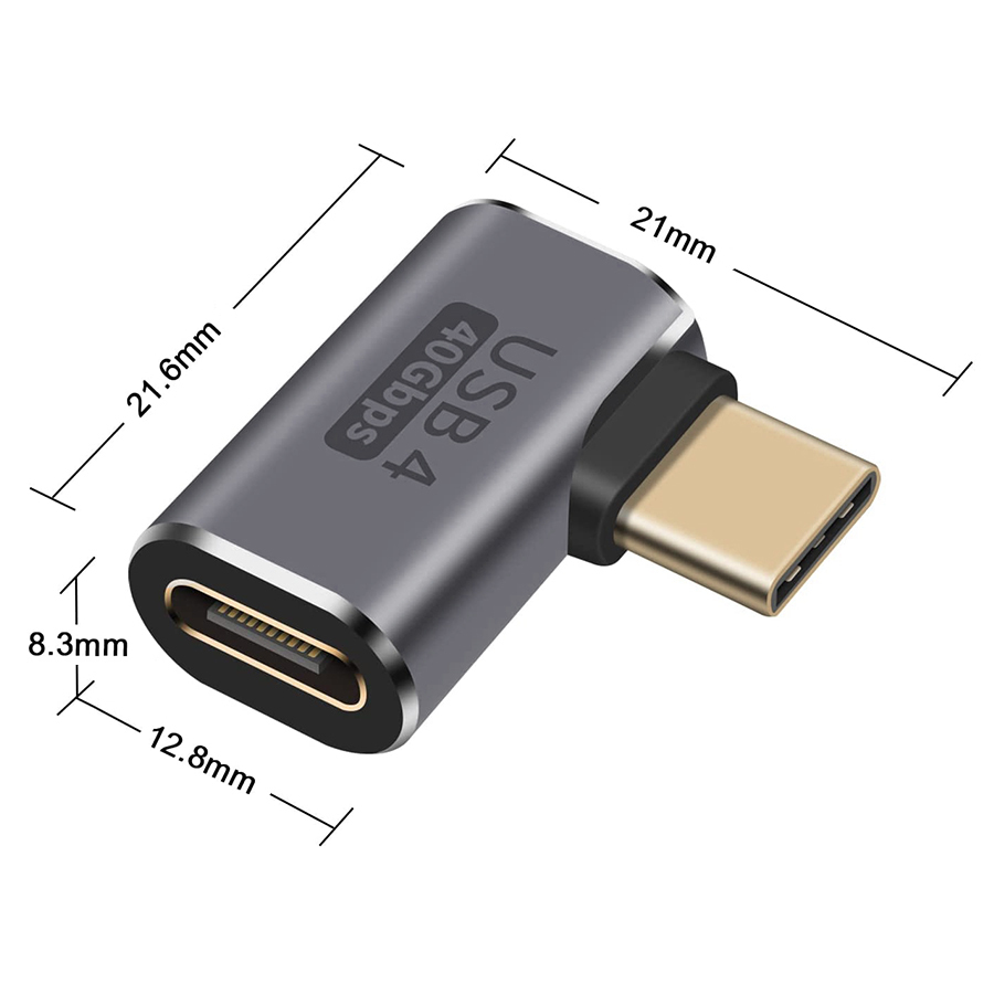 Left / Right 100W USB4 Type-C Charging Adapter Data Extender