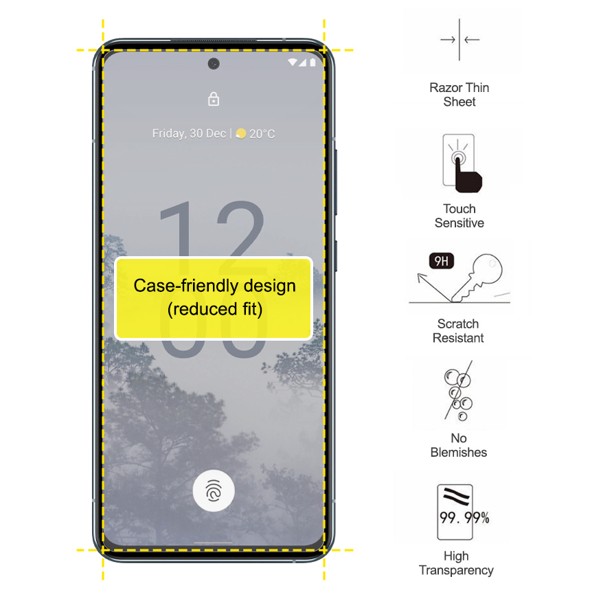 Tempered Glass Screen Protector For Nokia X30