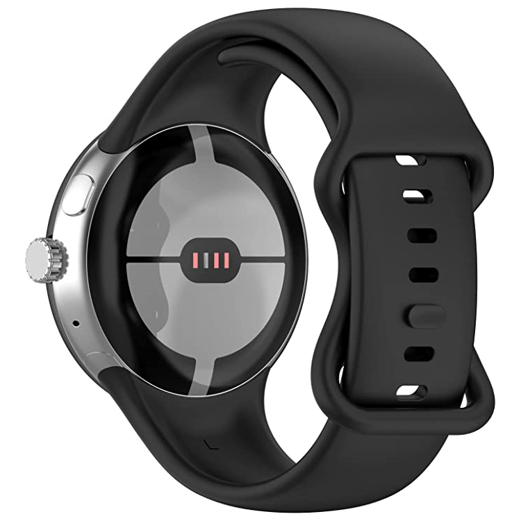 Sport Silicone Band for Google Pixel Watch 4 / 3 / 2 (41mm) Black