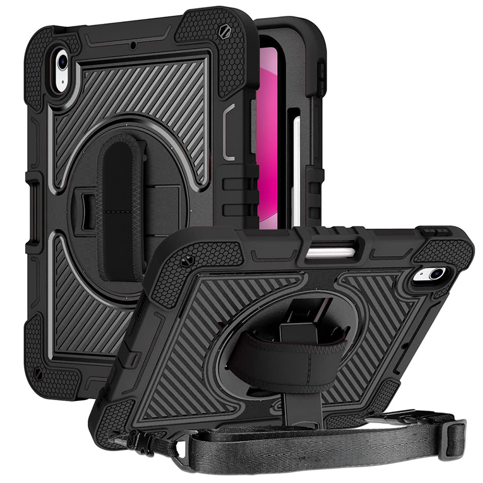360 Hand Strap Shockproof Case for Apple iPad (A16) 11-inch 2025
