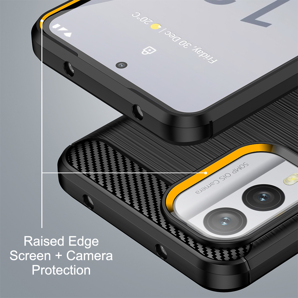 Flexi Carbon Fibre Case for Nokia X30 (Black)