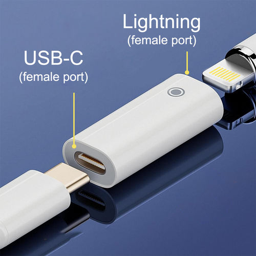 Lightning To Usb Type C Charging Adapter For Apple Pencil