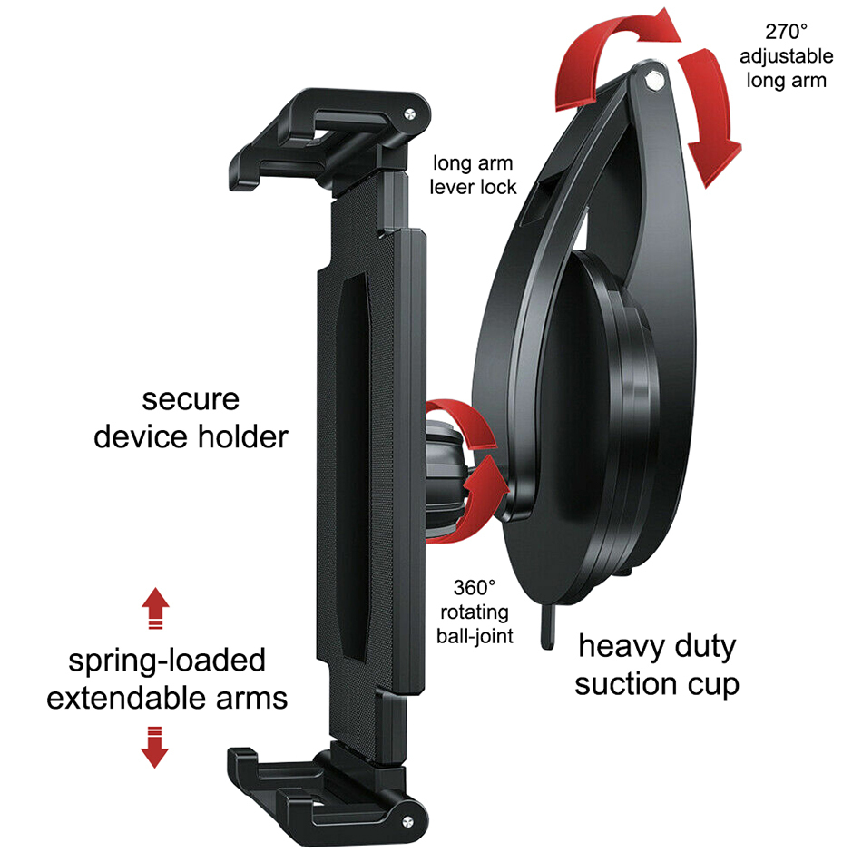 Heavy Duty Dashboard Car Mount Tablet Holder for iPad Pro 12.9