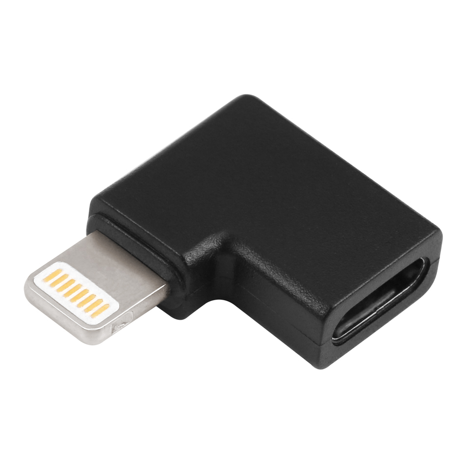 Right Angle USB Type-C Female Lightning Adapter for iPhone / iPad