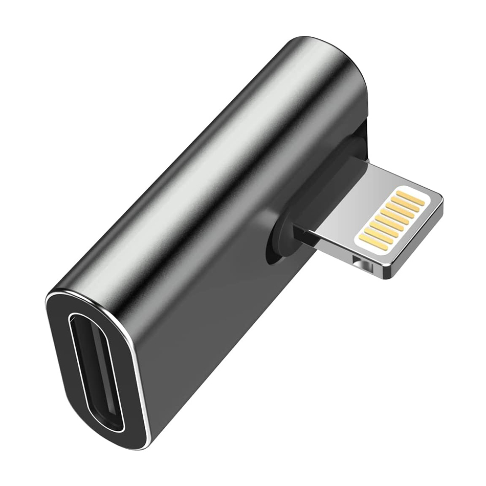 20W Right Angle USB Type-C Female to Lightning Adapter for iPhone