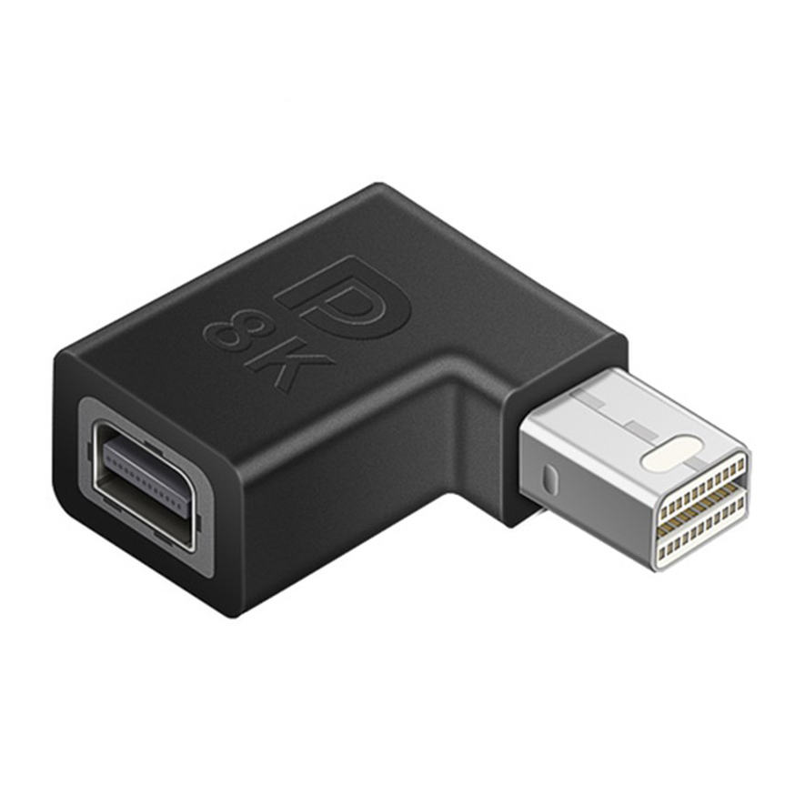 Right Angle Mini DisplayPort Male / Female Extender Adapter
