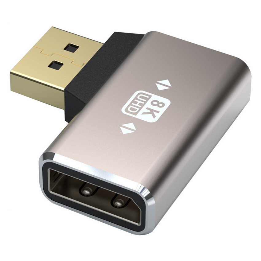 Right Angle DisplayPort Extender to Female Adapter