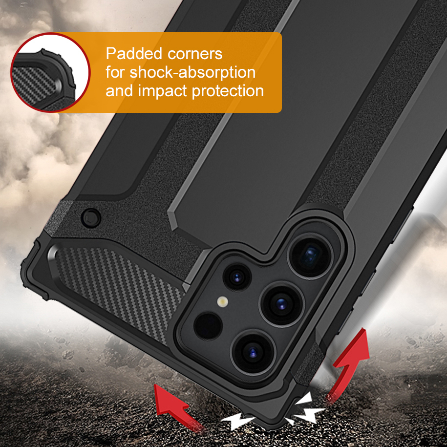 Military Defender Shockproof Case for Galaxy S23 Ultra (Black)