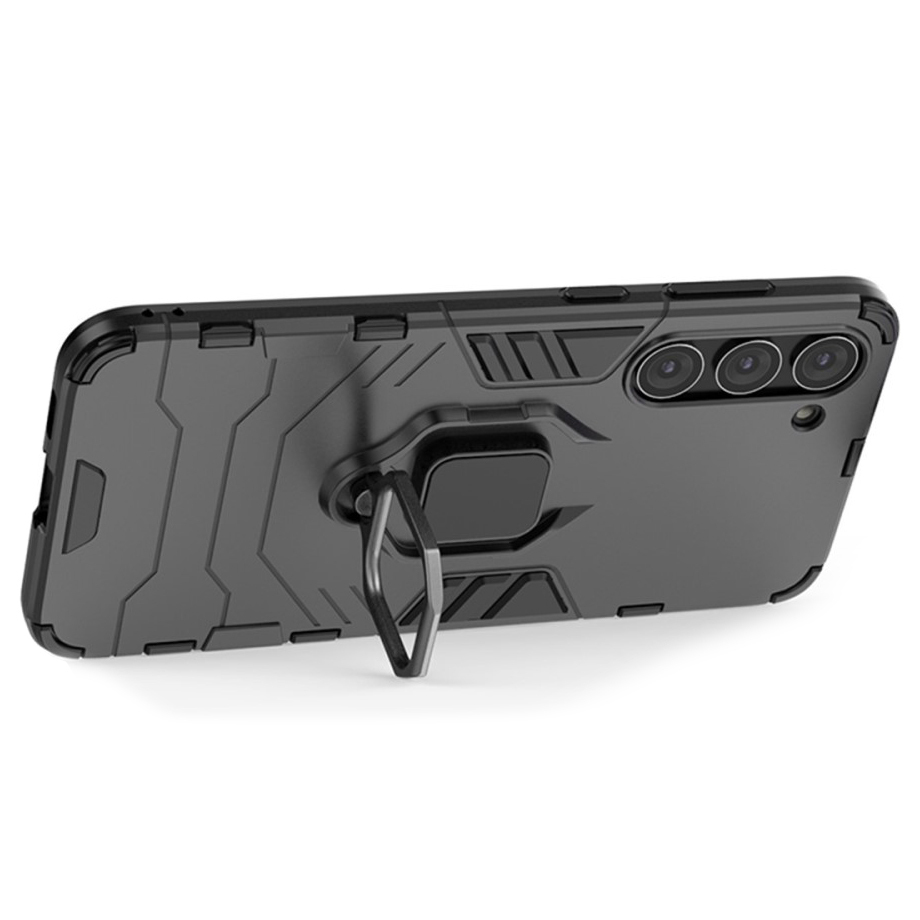 Slim Armour Shockproof Case Ring for Samsung Galaxy S23 (Black)