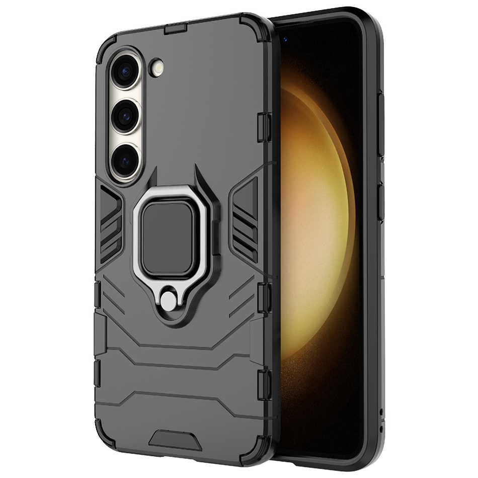 Slim Armour Shockproof Case Ring for Samsung Galaxy S23 (Black)