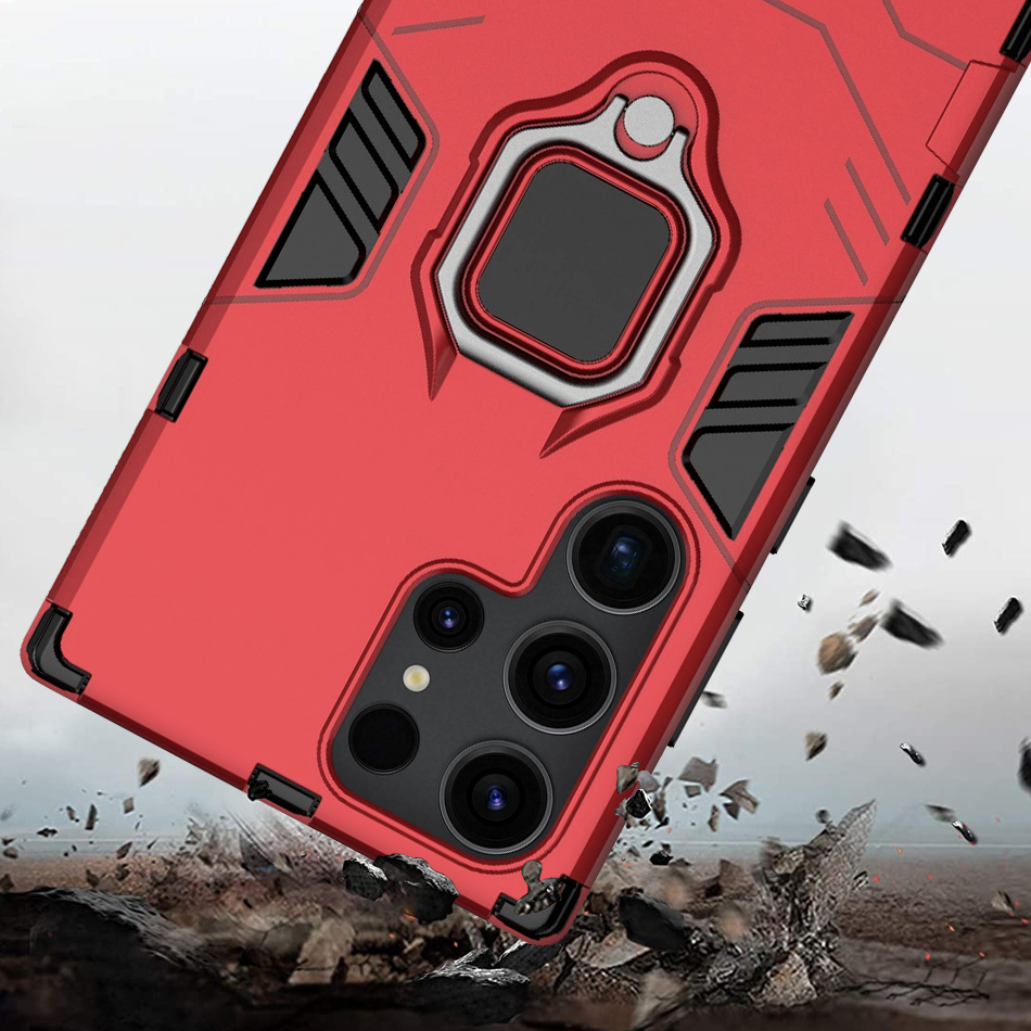 Slim Armour Shockproof Case for Samsung Galaxy S23 Ultra (Red)