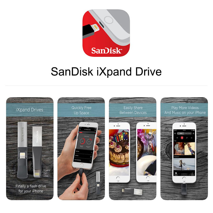 SanDisk iXpand 128GB USB 3.0 Lightning Flash Drive Go for iPhone