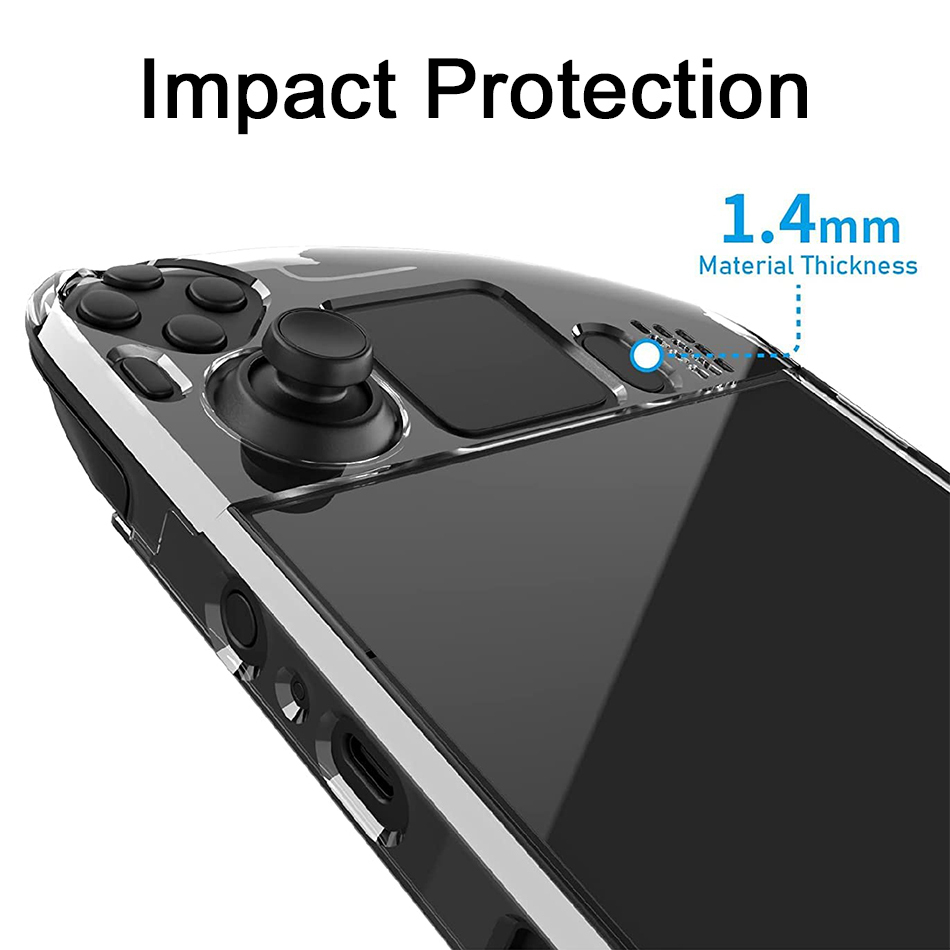 Crystal Hard Shell Case for Valve Steam Deck (Clear)