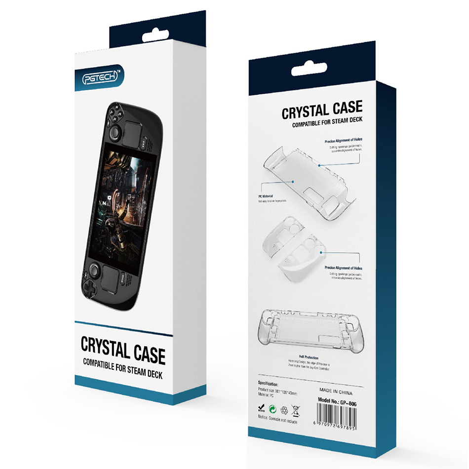 Crystal Hard Shell Case for Valve Steam Deck (Clear)