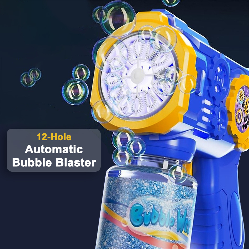 Automatic Bubble Blaster Kids Toy Machine Gun (12-Hole)