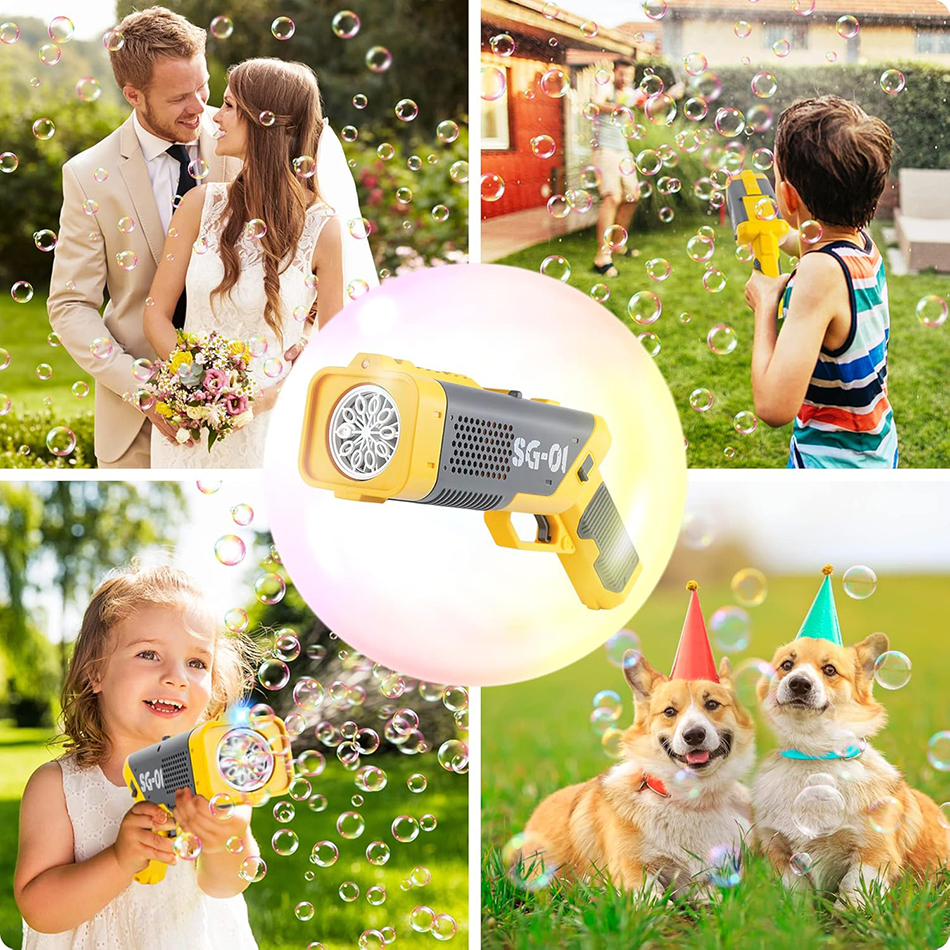 Automatic Bubble Blaster Kids Toy Machine Gun