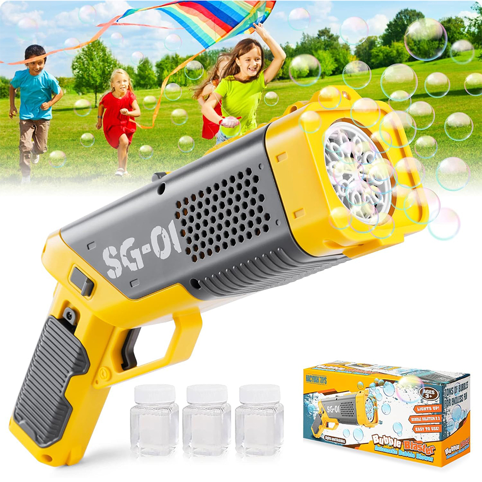 Automatic Bubble Blaster Kids Toy Machine Gun