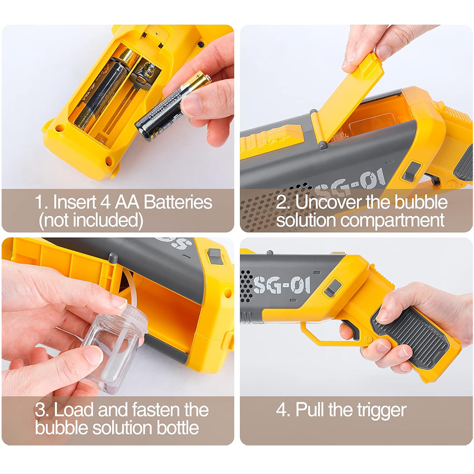 Automatic Bubble Blaster Kids Toy Machine Gun