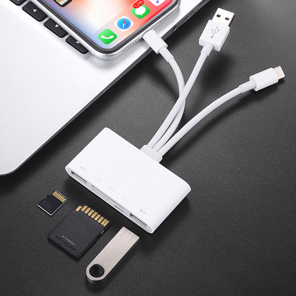 Lightning / Type-C / USB 3.0 OTG / Card Reader / Charging Adapter