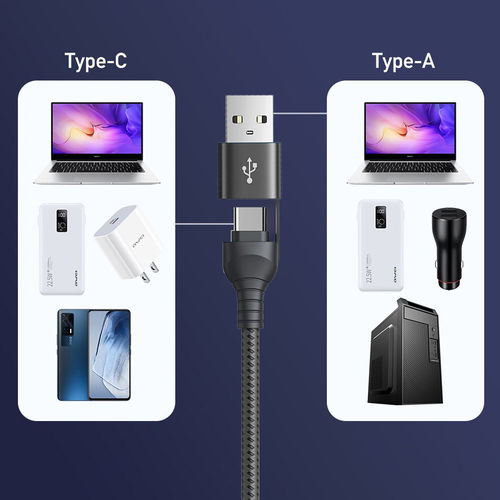 Awei 4-in-1 (60W) PD USB Type-C / Lightning / Charging Cable (1m)