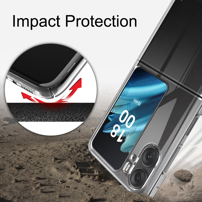 Imak Crystal Hard Shell Case for Oppo Find N2 Flip (Clear)