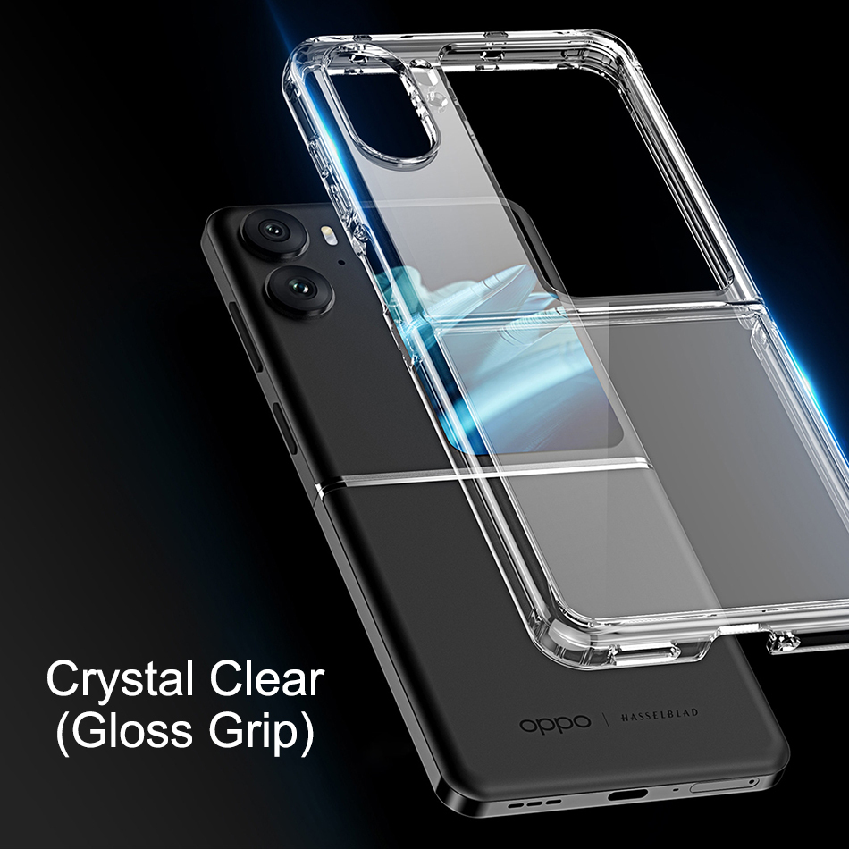 Hybrid Fusion Shockproof Case for Oppo Find N2 Flip (Clear)