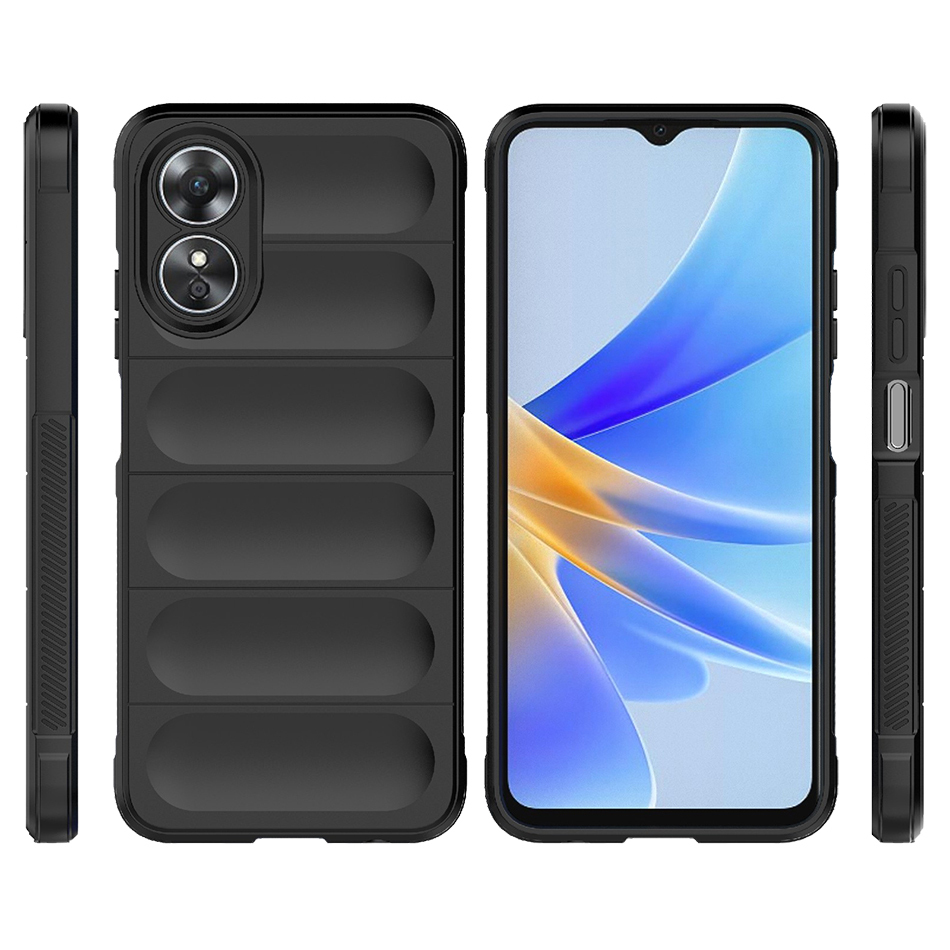 Flexi Grip Defender Shockproof Case For Oppo A17 Black