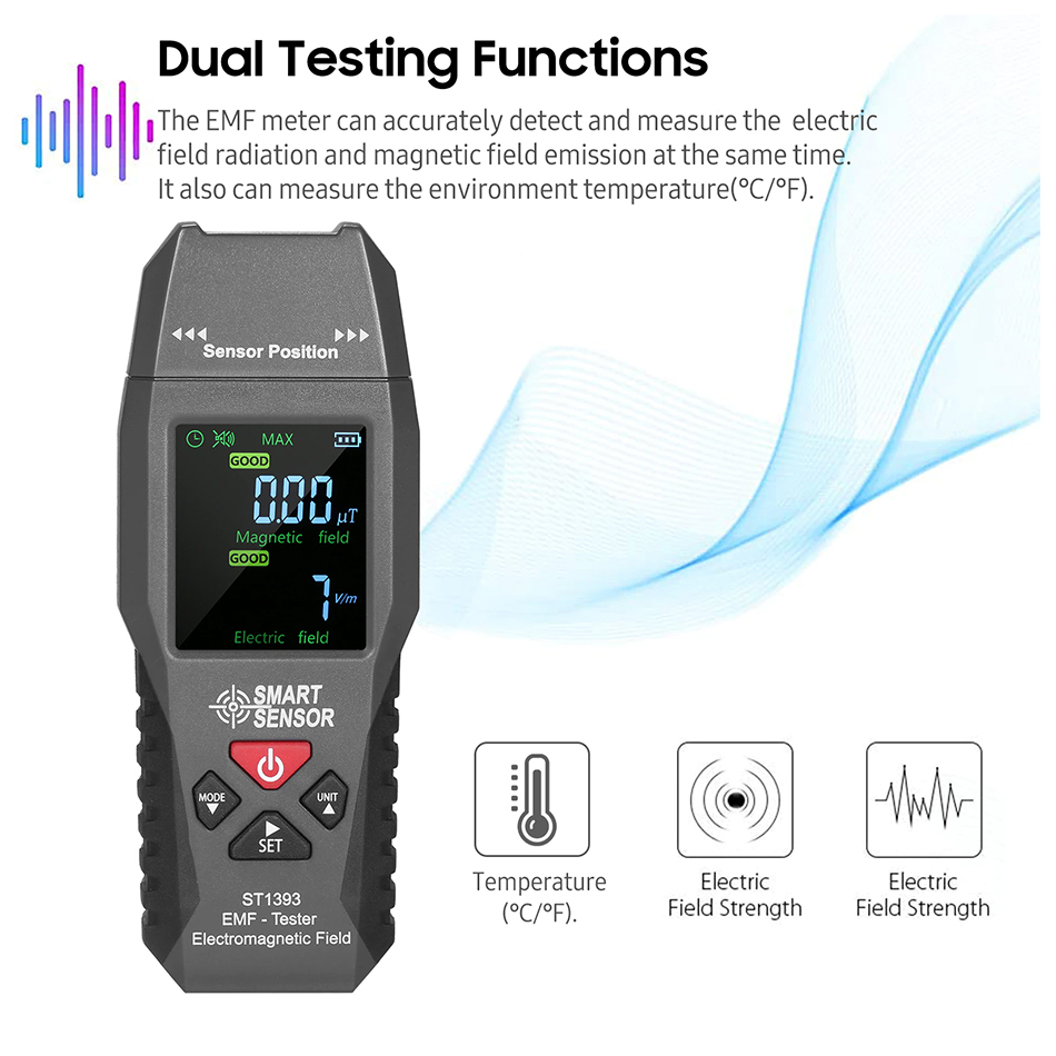 Smart EMF Detector Electromagnetic Field Sensor Radiation Tester