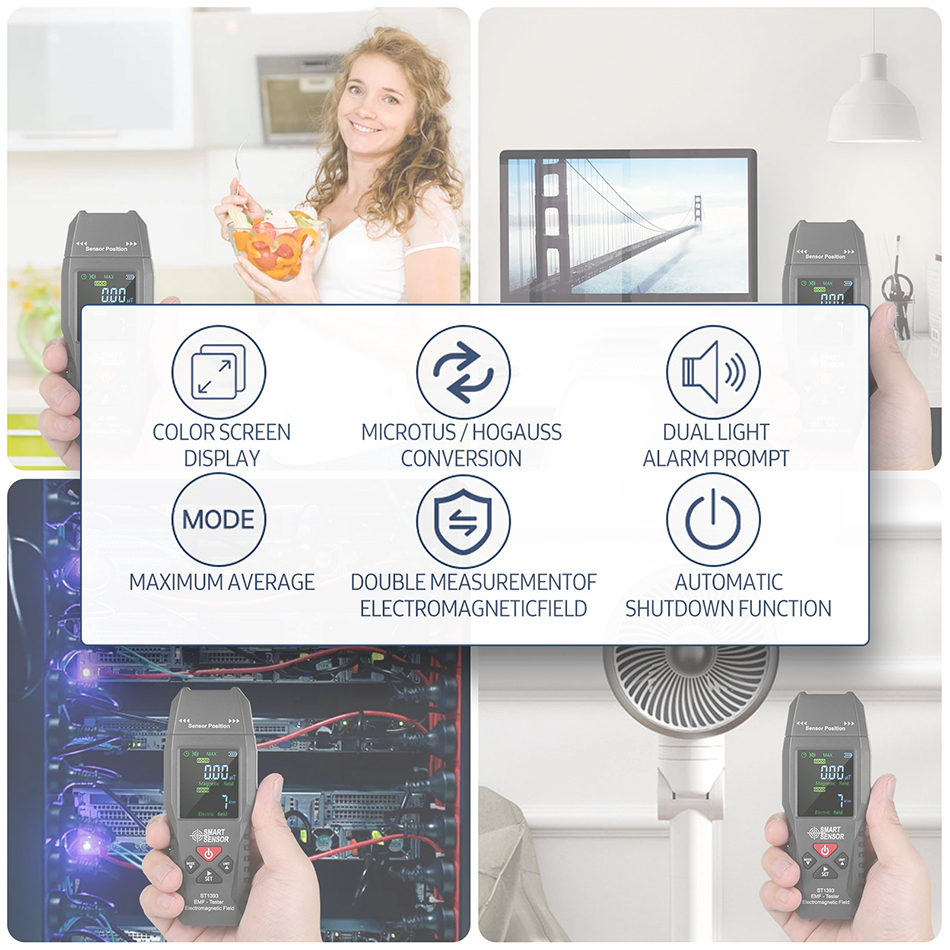 Smart EMF Detector Electromagnetic Field Sensor Radiation Tester