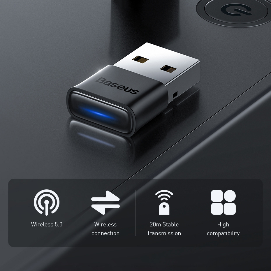 Baseus USB Wireless Bluetooth 5.0 Audio Transmitter Adapter